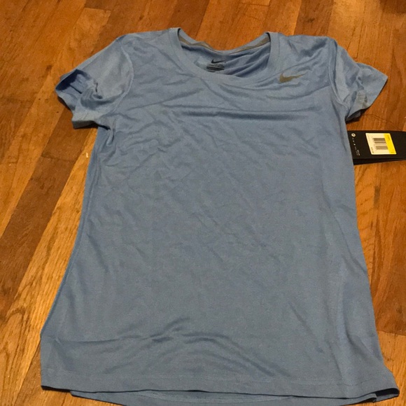 Nike | Tops | Nwt Nike Dri Fit Sky Blue Top | Poshmark